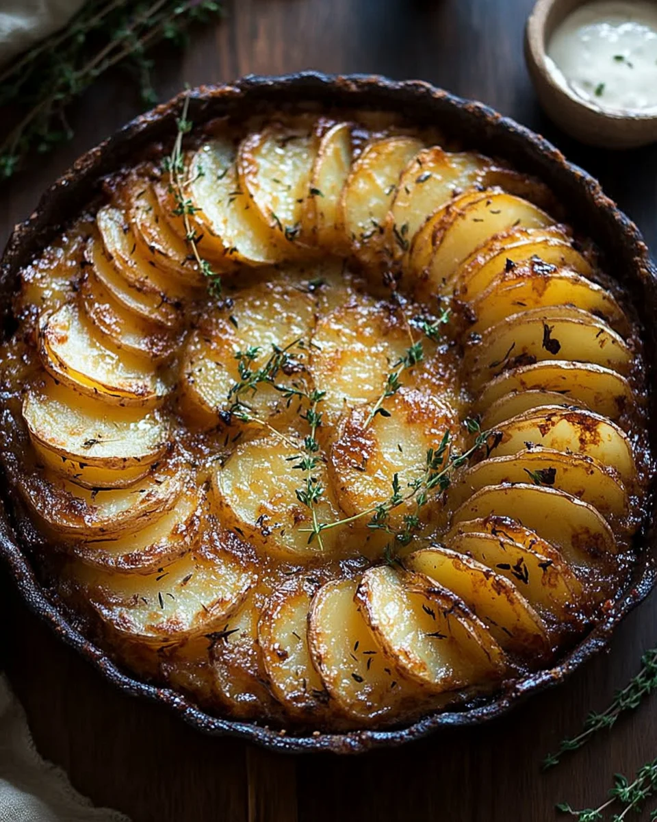 Crispy Balsamic-Thyme Potato Torte