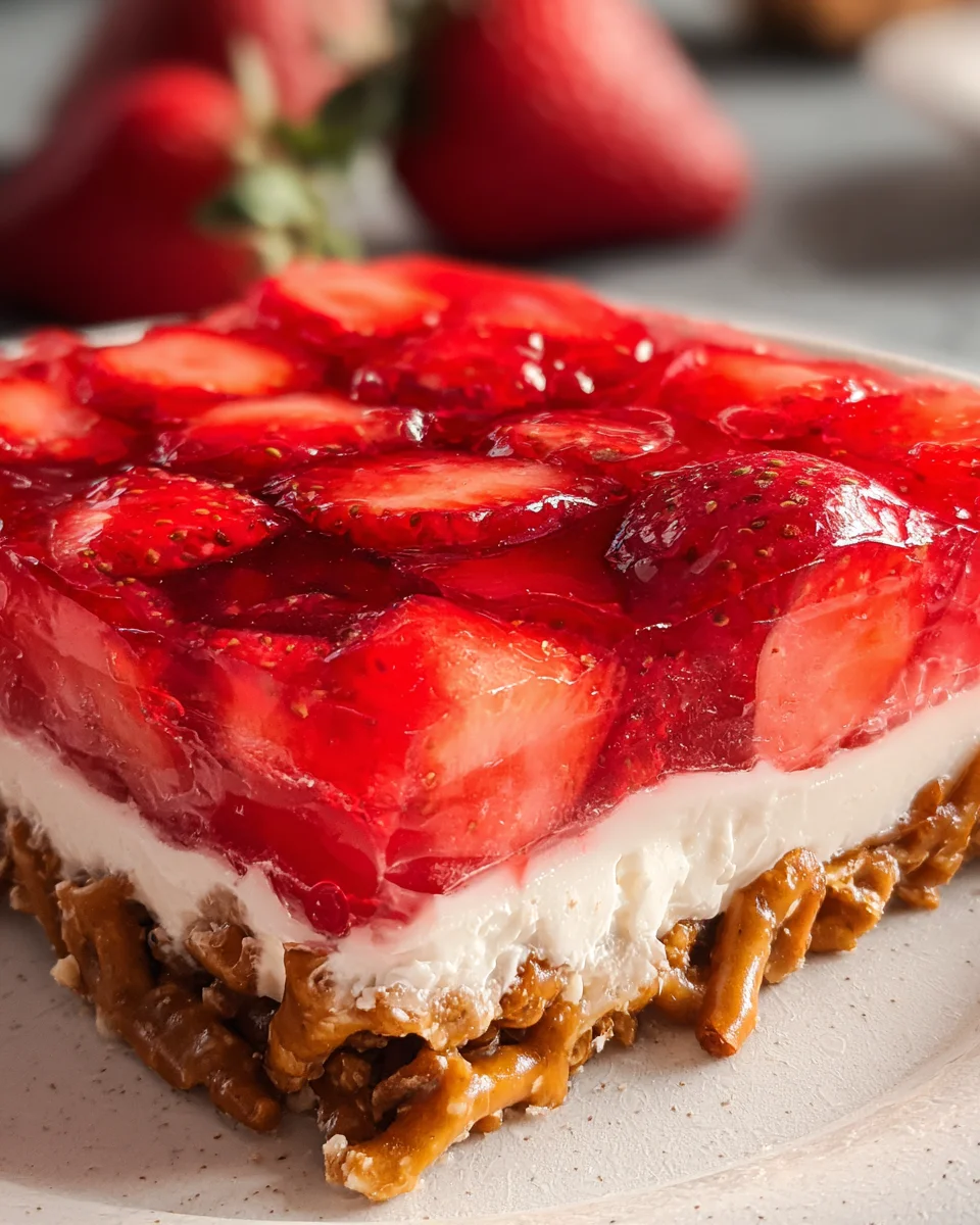 Strawberry Pretzel Jello Salad - The Ultimate Irresistible Treat